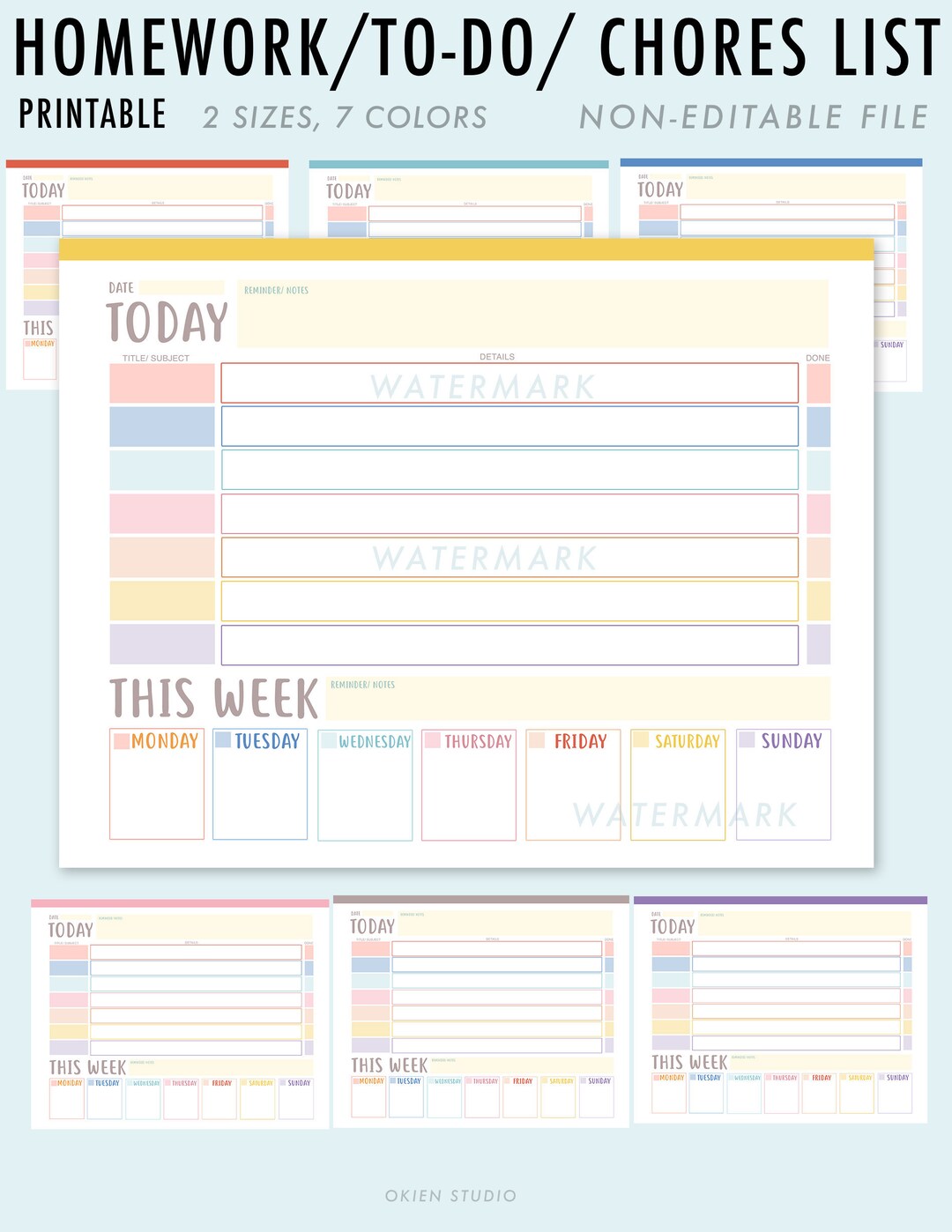 Editable Versatile Planner, Homeschool Tracker, Reward Chores List ...