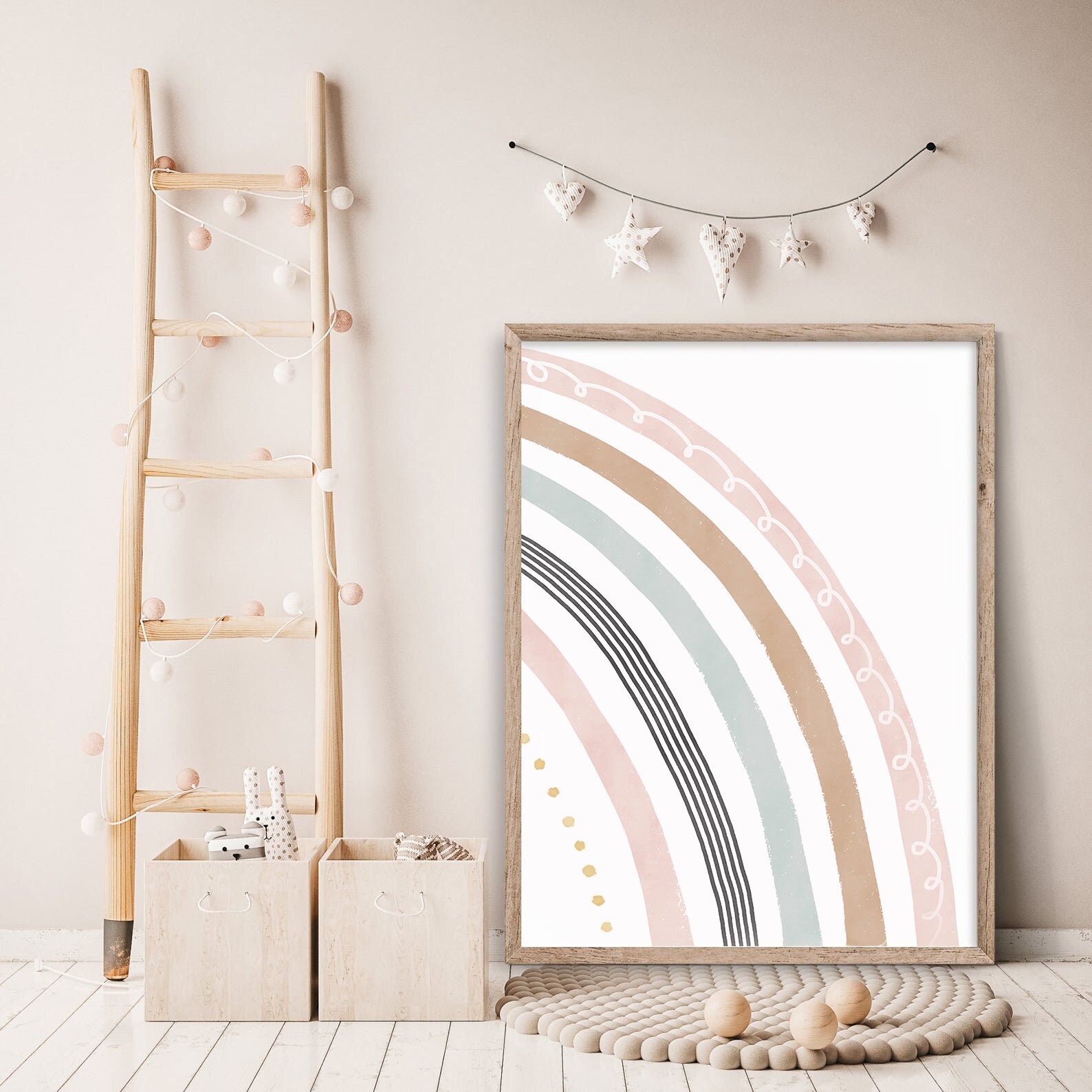 Boho Rainbow in This Room Neutral Rainbow Nursery Decor | Etsy