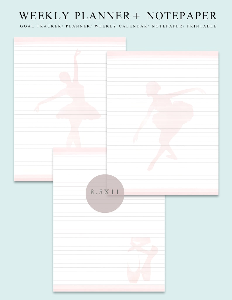 Dancer Planner Ballet Planner Printable Digital Planner - Etsy