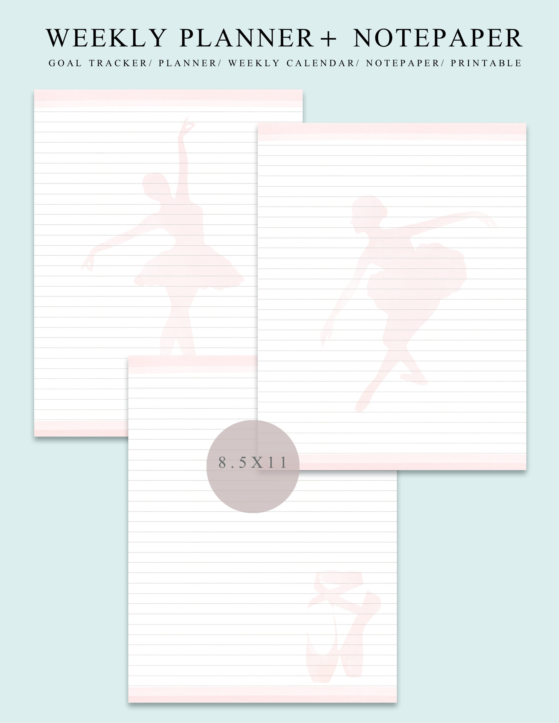 Dancer Planner Ballet Planner Printable Digital Planner - Etsy