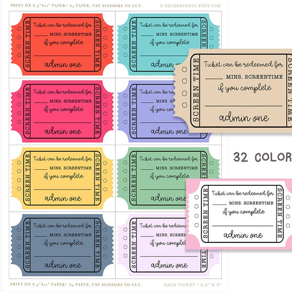 Reward Tickets - Etsy