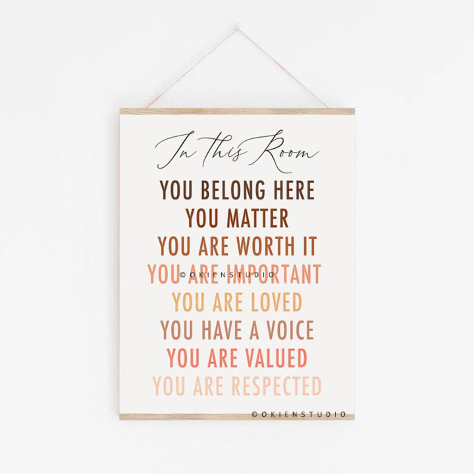 In This Room Sign Diversity Rainbow Poster Diversity | Etsy