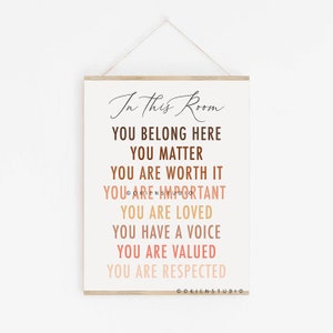 In This Room Sign, Diversity Rainbow Poster, Diversity Classroom ...