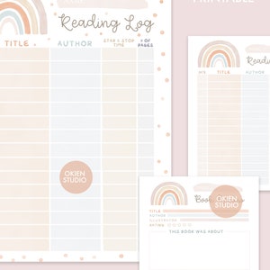 Rainbow Reading Log & Book Review Template (digital Download) - Etsy