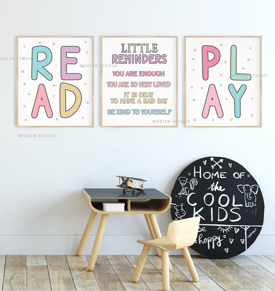 Playroom Wall Art Bundle: Read, Play, Affirmations (digital Download ...