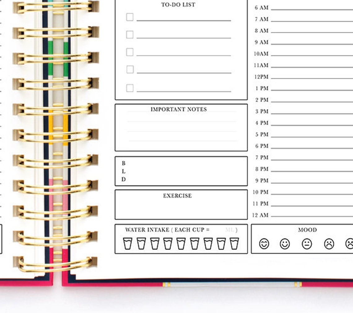 Planner Printable Day Planner Everyday Planner 365 Daily - Etsy