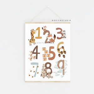 Boho Animals Nursery Wall Art, Alphabet Nursery Prints, Boho Animal ...