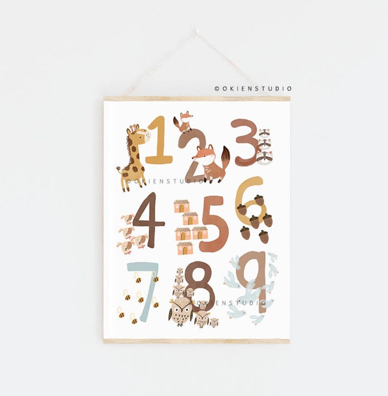 Boho Animals Nursery Wall Art Alphabet Nursery Prints Boho - Etsy