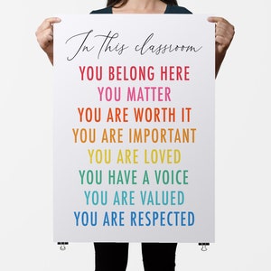 In this Classroom Colorful Classroom Poster classroom | Etsy