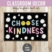 Smiley Faces Choose Kindness Classroom Decor, Boho Smiley Face Daisy ...