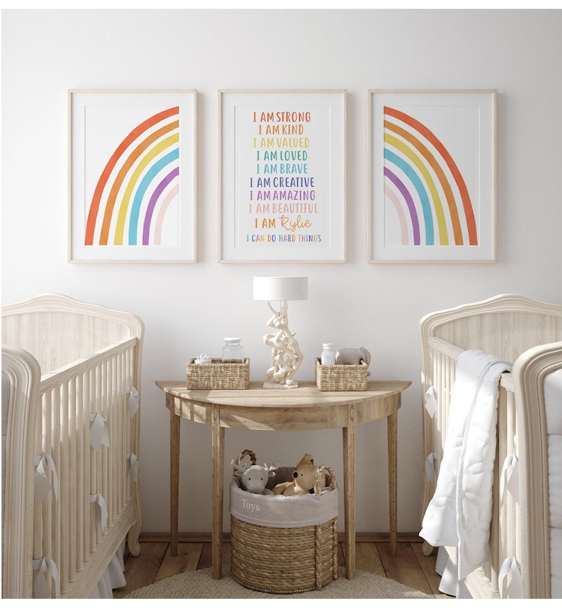 Positive Affirmations Wall Art I Am Sign Classroom Poster - Etsy