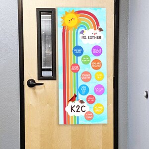 Classroom Door Decoration: Rainbow Positive Affirmations Door Sign ...