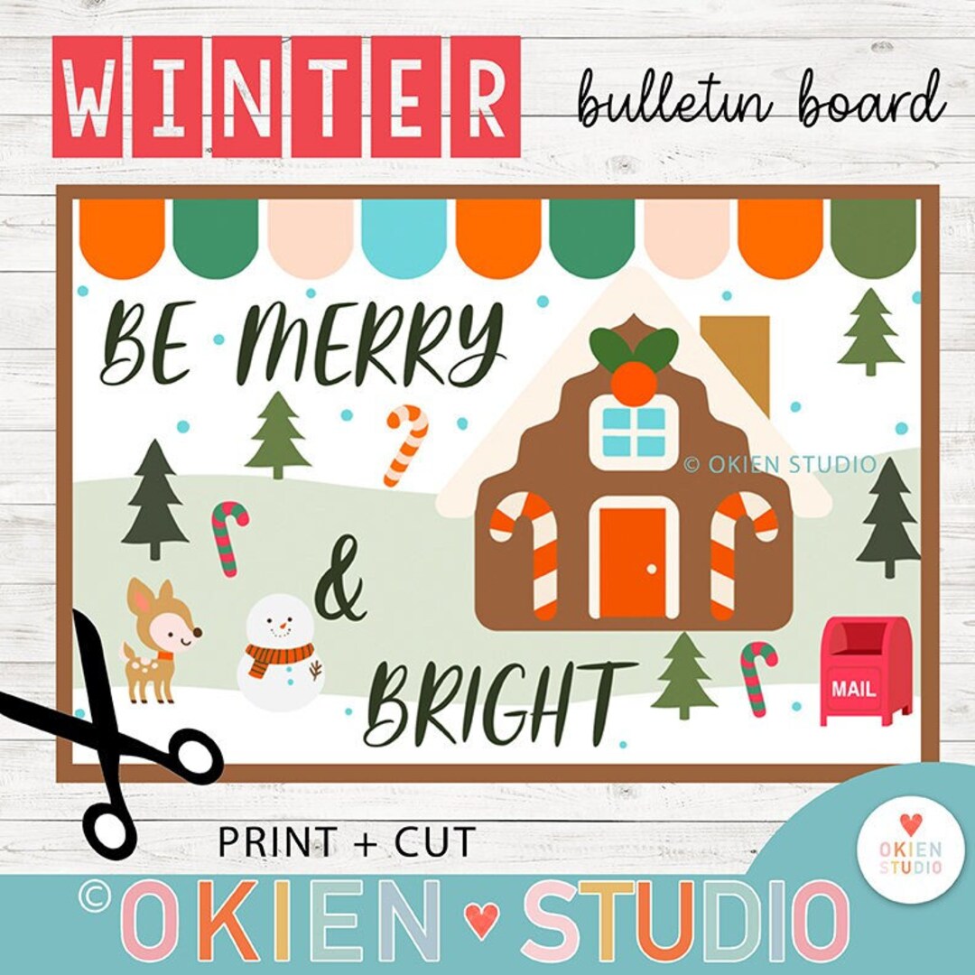 Winter Bulletin Board Kit, Christmas Printable Letters, DEC Bulletin ...