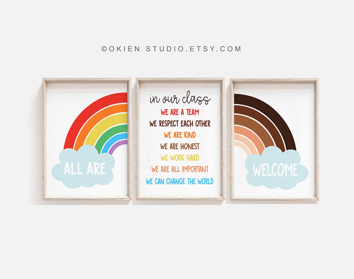 Rainbow Classroom Decor: Diversity Art Prints (digital Download) - Etsy