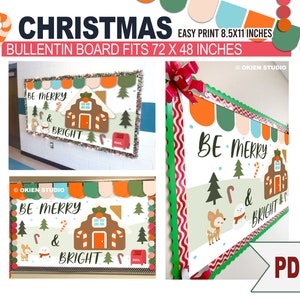 Winter Bulletin Board Kit, Christmas Printable Letters, DEC Bulletin ...