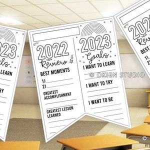 New Year's Resolution Flags Activity New Year Flags New - Etsy