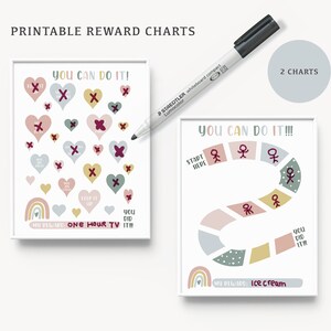 Boho Reward Chart, Printable Behavior Chart, Girl's Sticker Chart ...