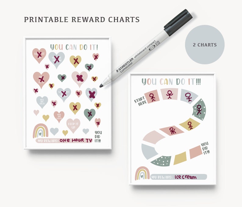 Boho Reward Chart Printable Behavior Chart Girl's - Etsy