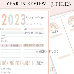Boho Year in Review Printable: 2023-2024 Reflection (digital Download ...
