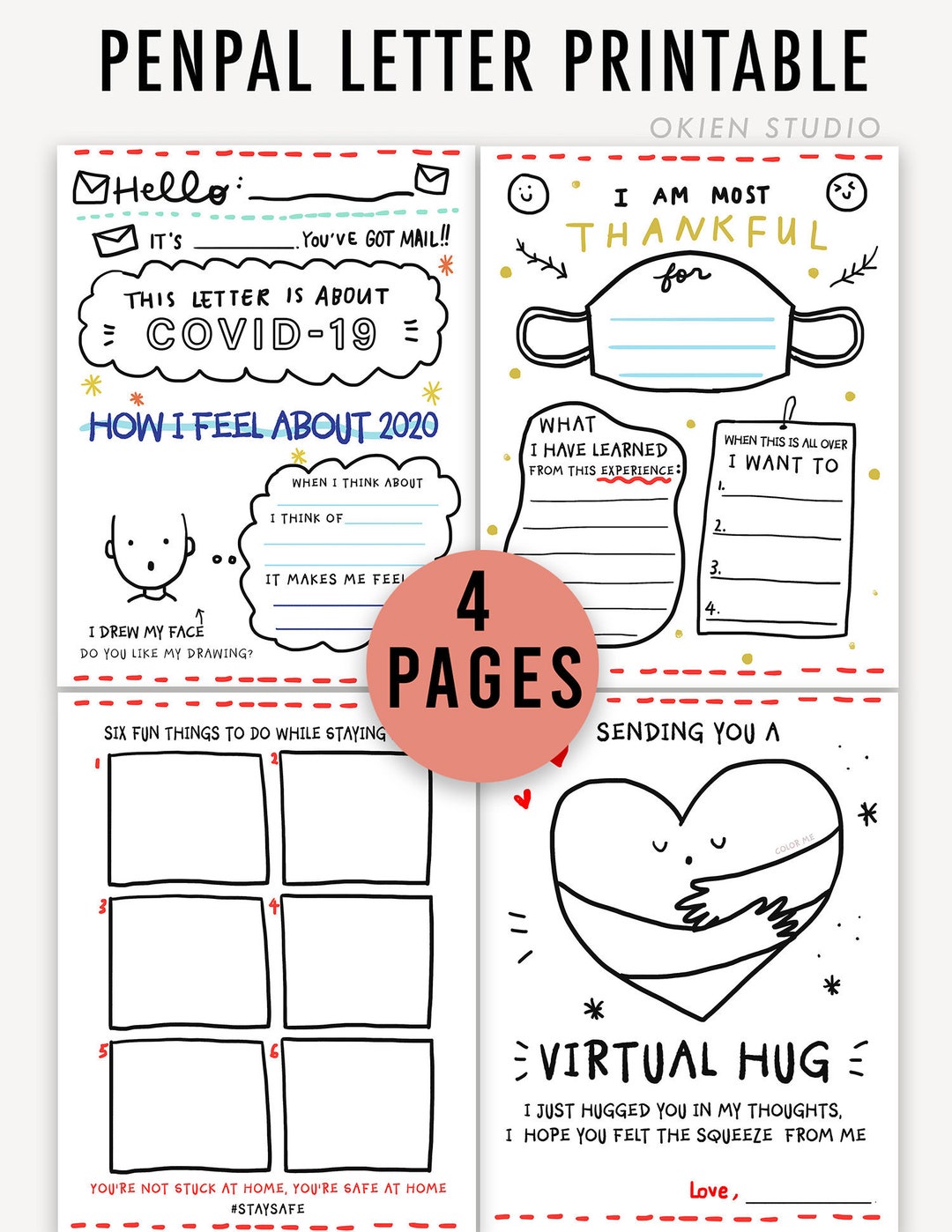 Penpal Kit for Kids, Pen Pal Activity, Quarantine Letter, Snail Mail ...