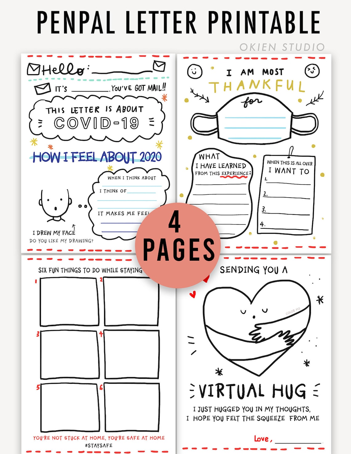 Penpal Kit for Kids Pen Pal Activity Quarantine Letter - Etsy