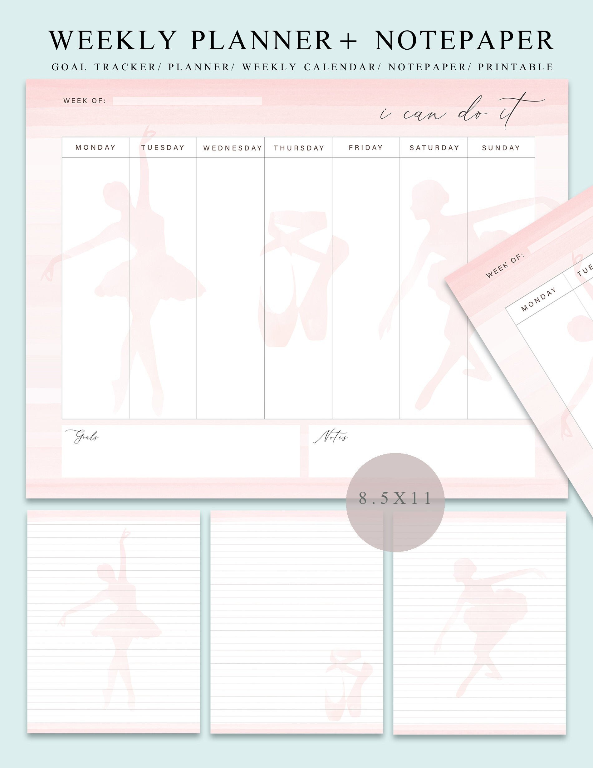 Dancer Planner Ballet Planner Printable Digital Planner - Etsy