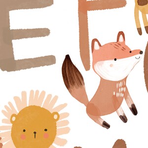 Boho Animal Decor, Boho Alphabet Poster, Boho Letters, a to Z Poster ...