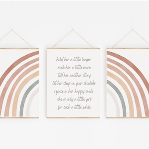 Baby Poem Wall Art, Hold Her a Little Longer Poem, Baby Girl Nursery ...