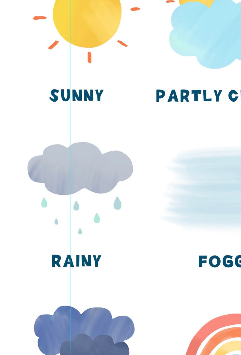 Weather Poster Cloudy Weather Chart Education Homeschool - Etsy Ireland