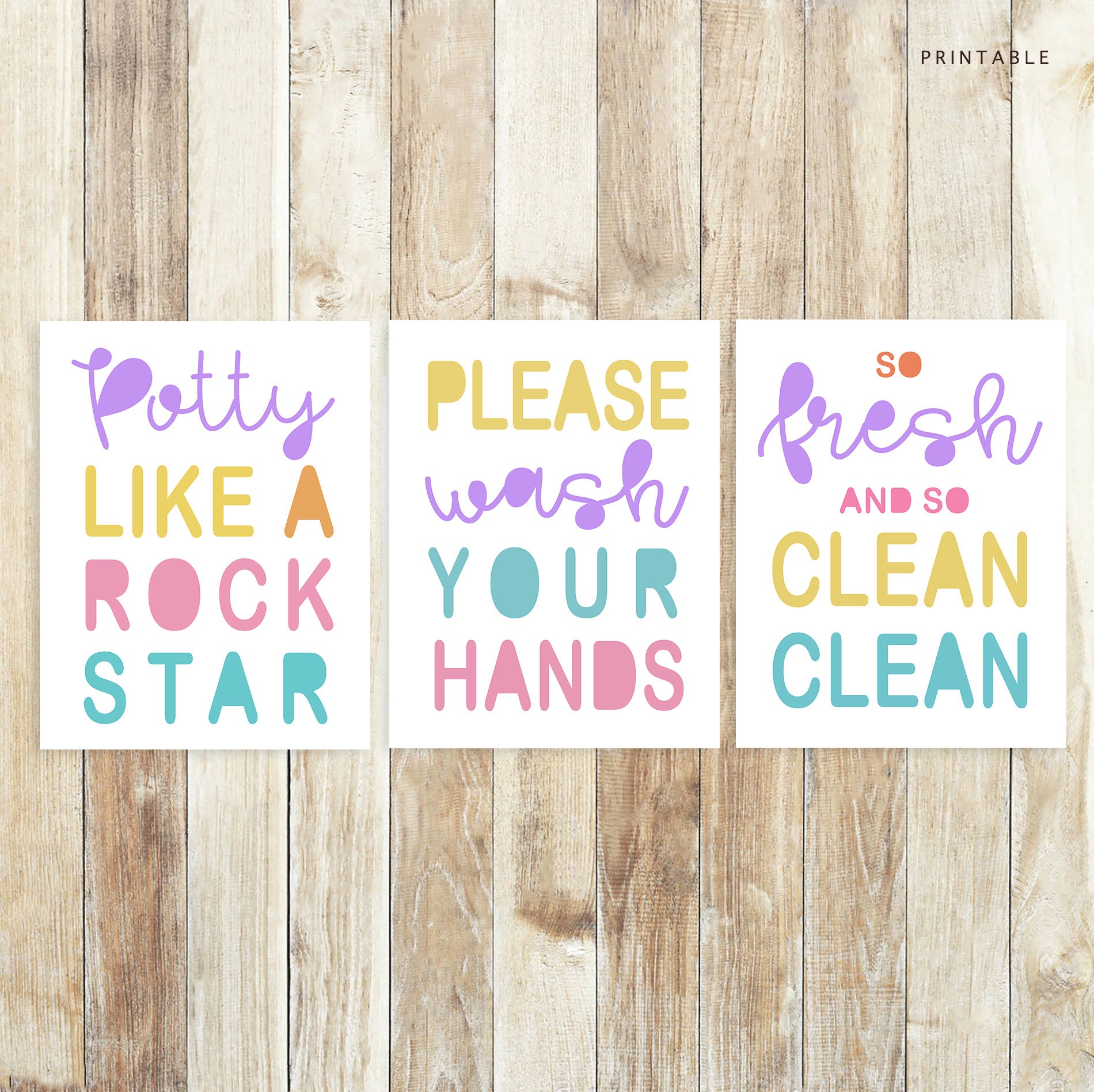 Bathroom Signs Kids Bathroom Sets Potty Sign Bathroom - Etsy