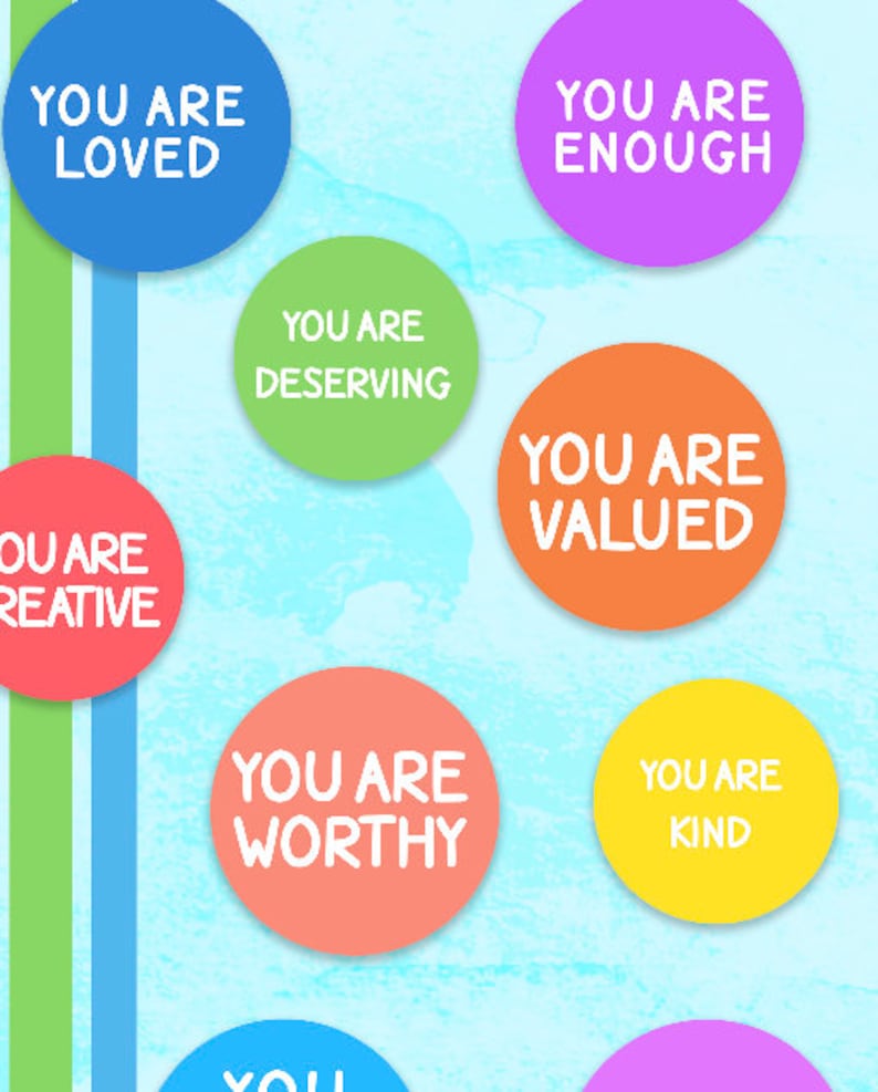 Classroom Door Decoration: Rainbow Positive Affirmations Door Sign ...