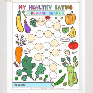 Printable, Eat Veggies, Reward Chart, Good Behavior Chart, Good Eating ...