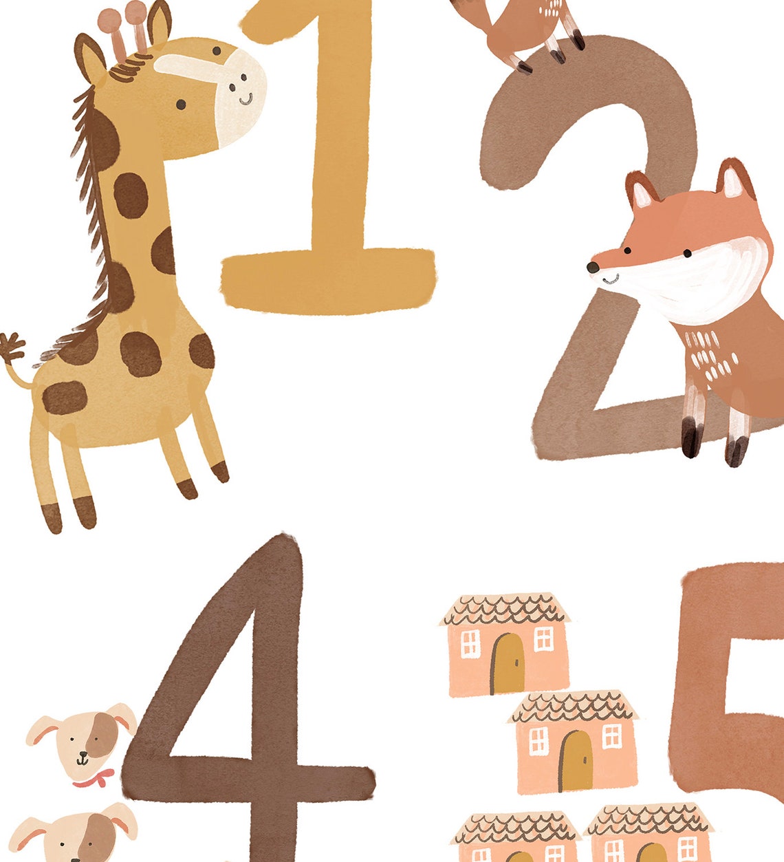 Boho Wall Decor Number Poster Animals Poster Boho Boho - Etsy