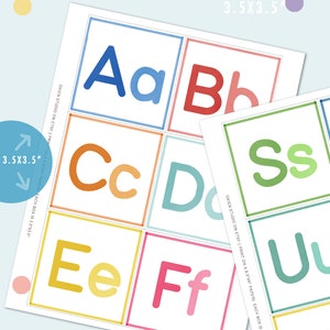 Watercolor Alphabet Print: Classroom Homeschool Decor (digital Download ...