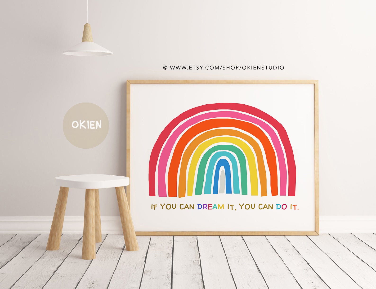 Rainbow Art Print Rainbow Printables Rainbow Print Girls | Etsy