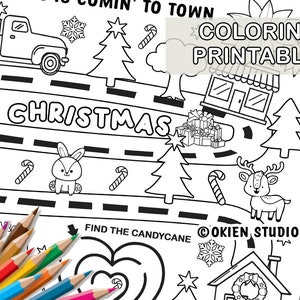 Christmas Placemats Printable, Christmas Coloring Placemat, Christmas ...