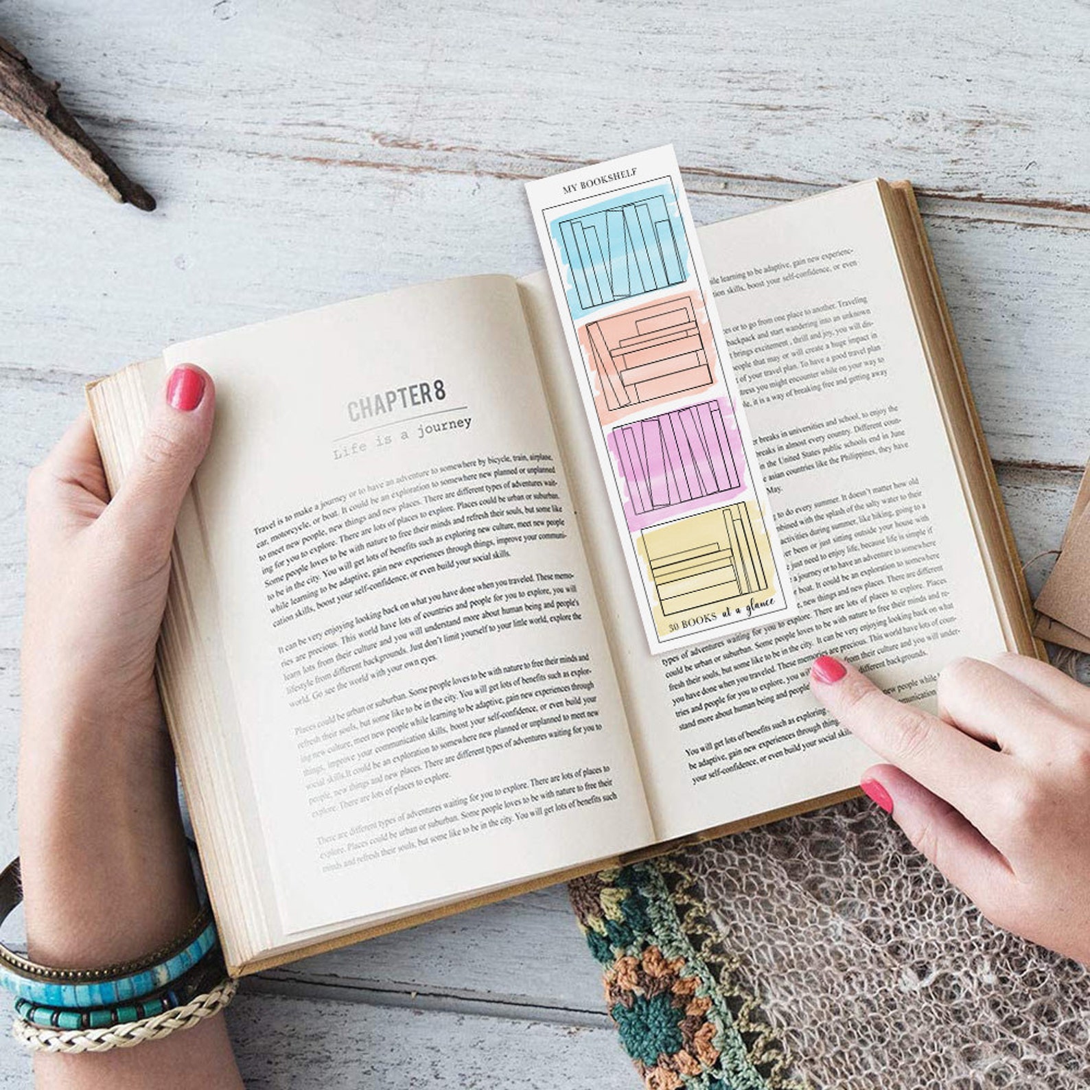 12 Colors Bookmark Printable Reading Tracker Bookmark - Etsy