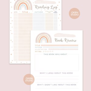 Rainbow Reading Log & Book Review Template (digital Download) - Etsy