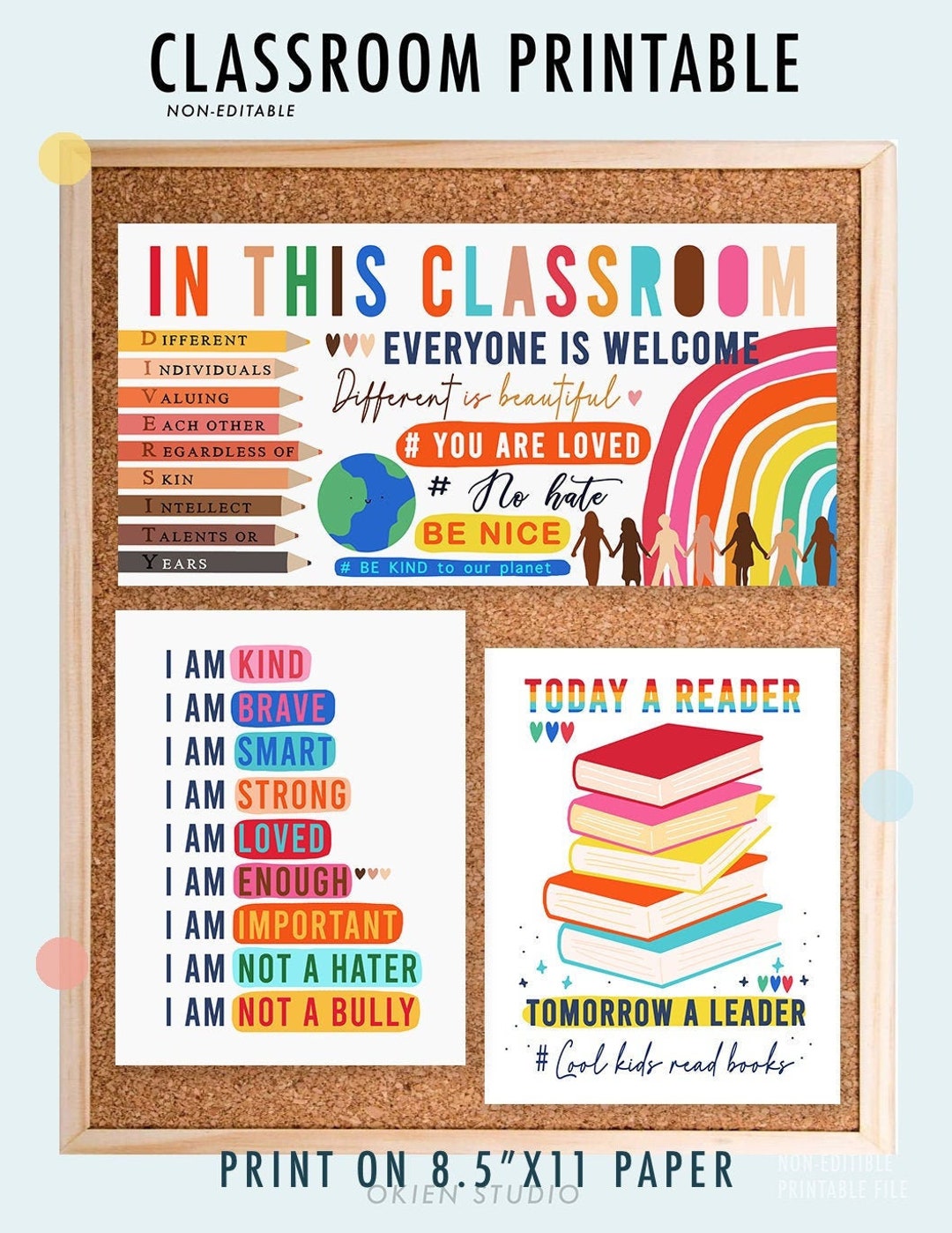 Teacher Affirmation Posters – Inclusive Classroom Printable Wall Decor ...
