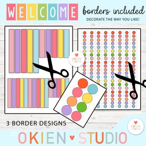 Rainbow Bulletin Board Kit, Cute Clipart Classroom Setup, Rainbow of ...