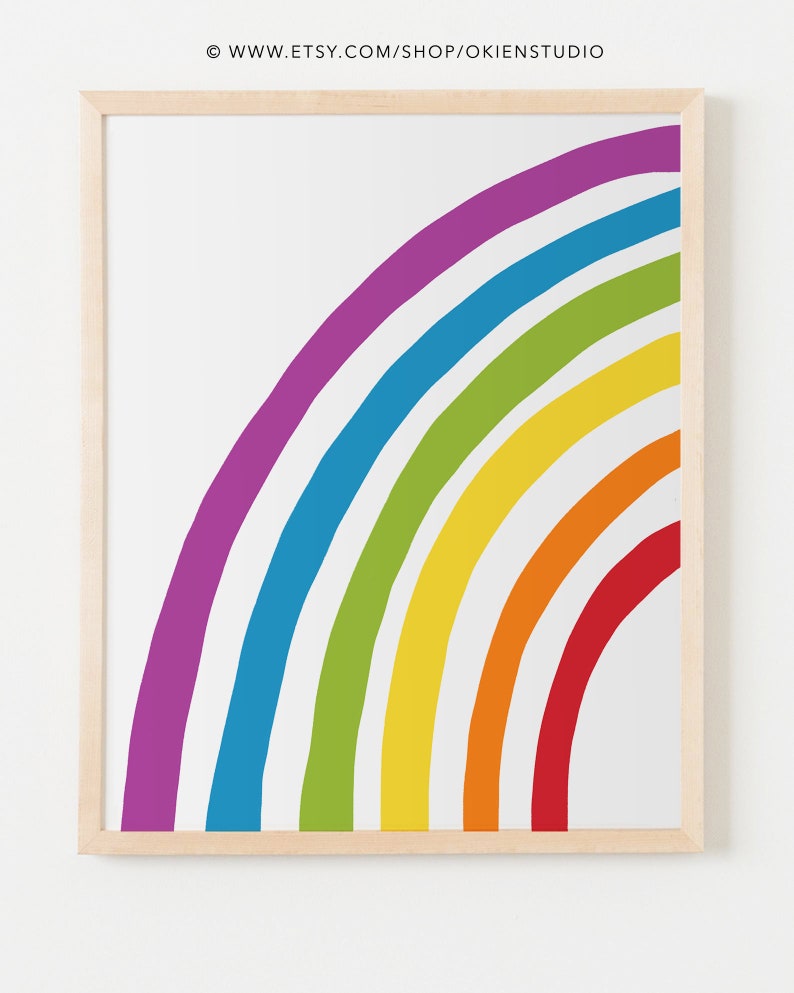 Rainbow Educational Posters Set for Playroom Homeschool - Etsy