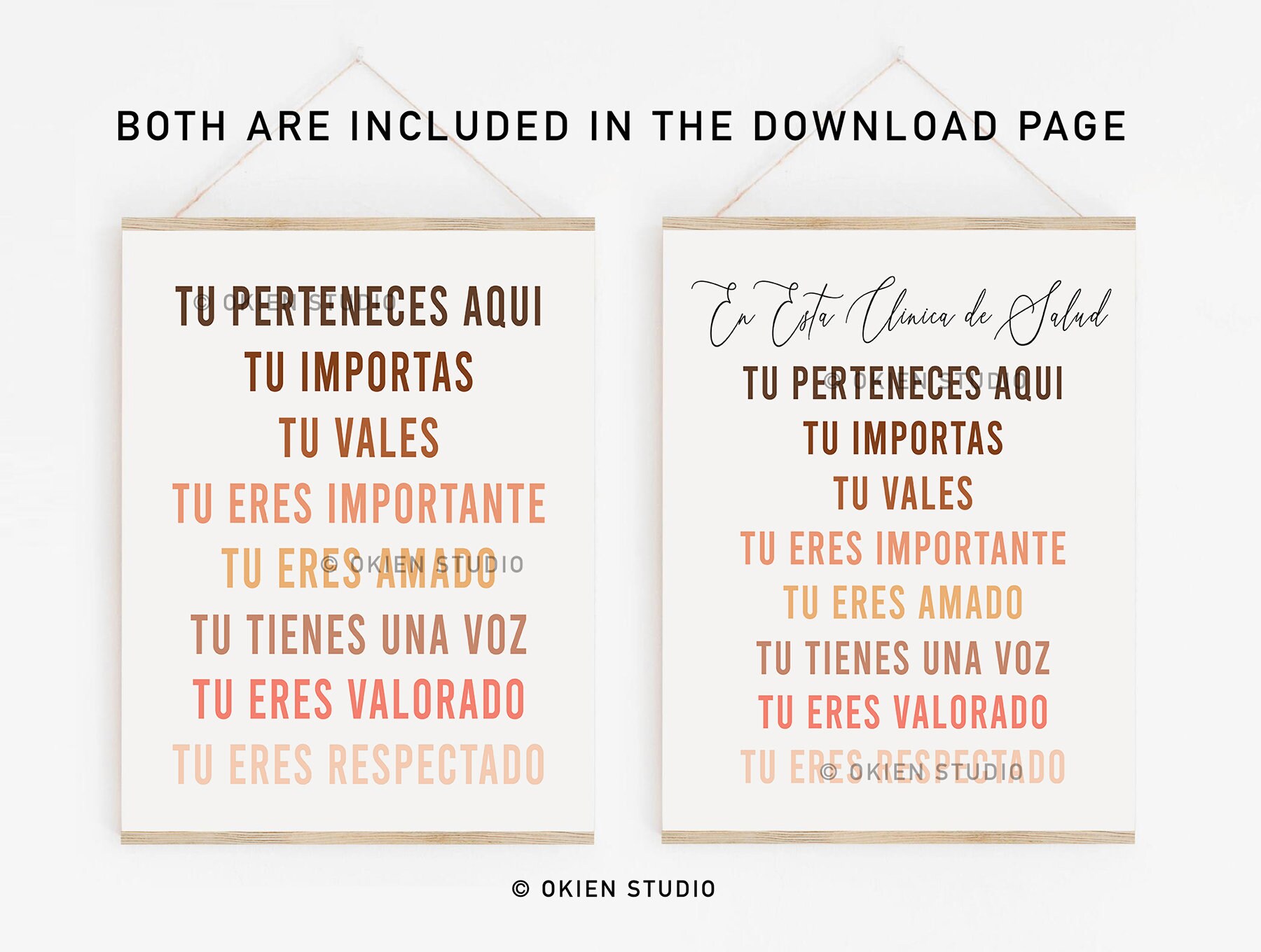 Bilingual Classroom Posters: Rainbow Decor, Spanish Health Clinic Sign ...
