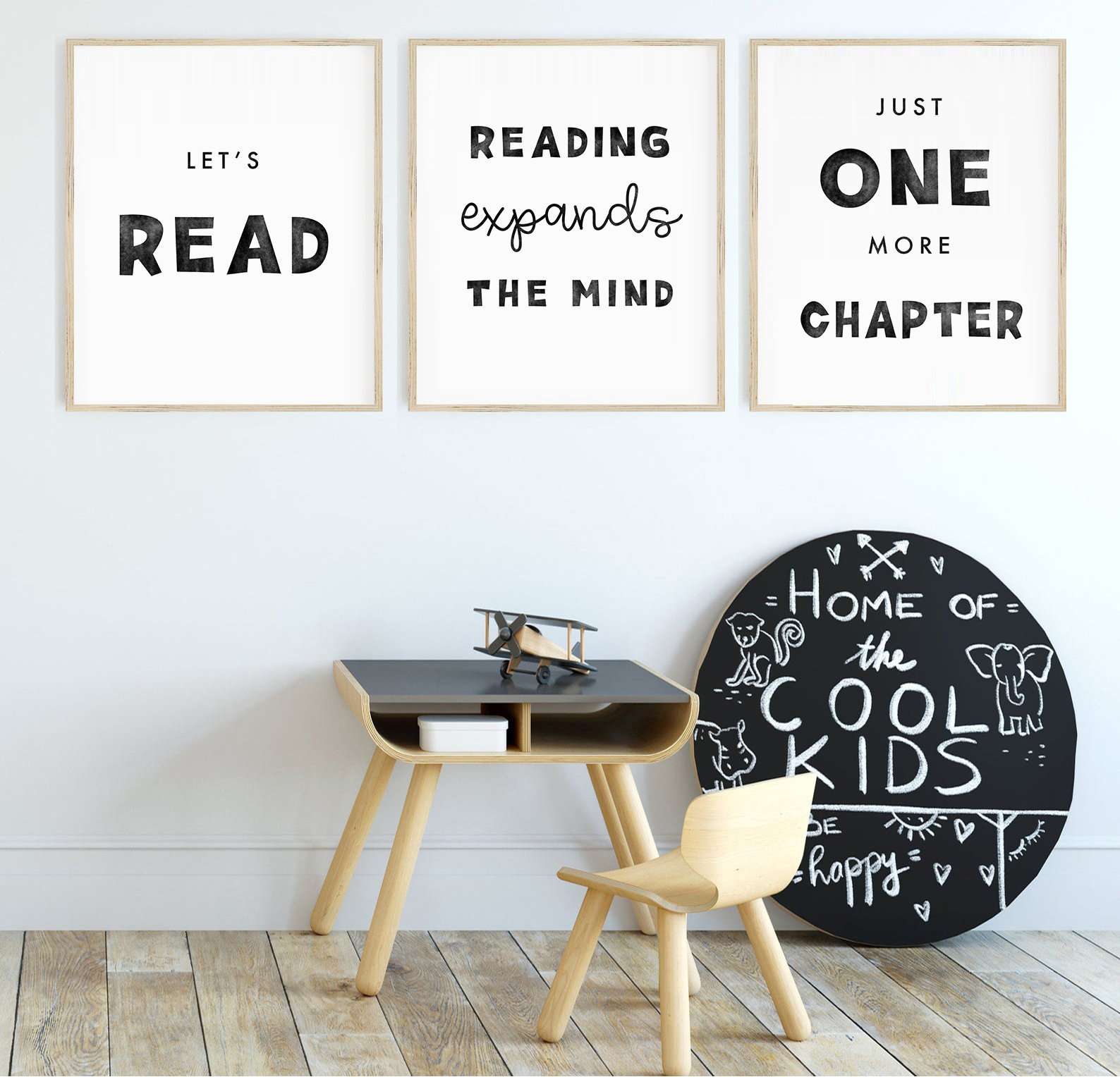 Alphabet Nursery Poster Set – Black & White Nursery Prints Digital ...