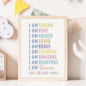 Kids Wall Art, Kids Affirmations, Personalized Kids, Boys Nursery ...