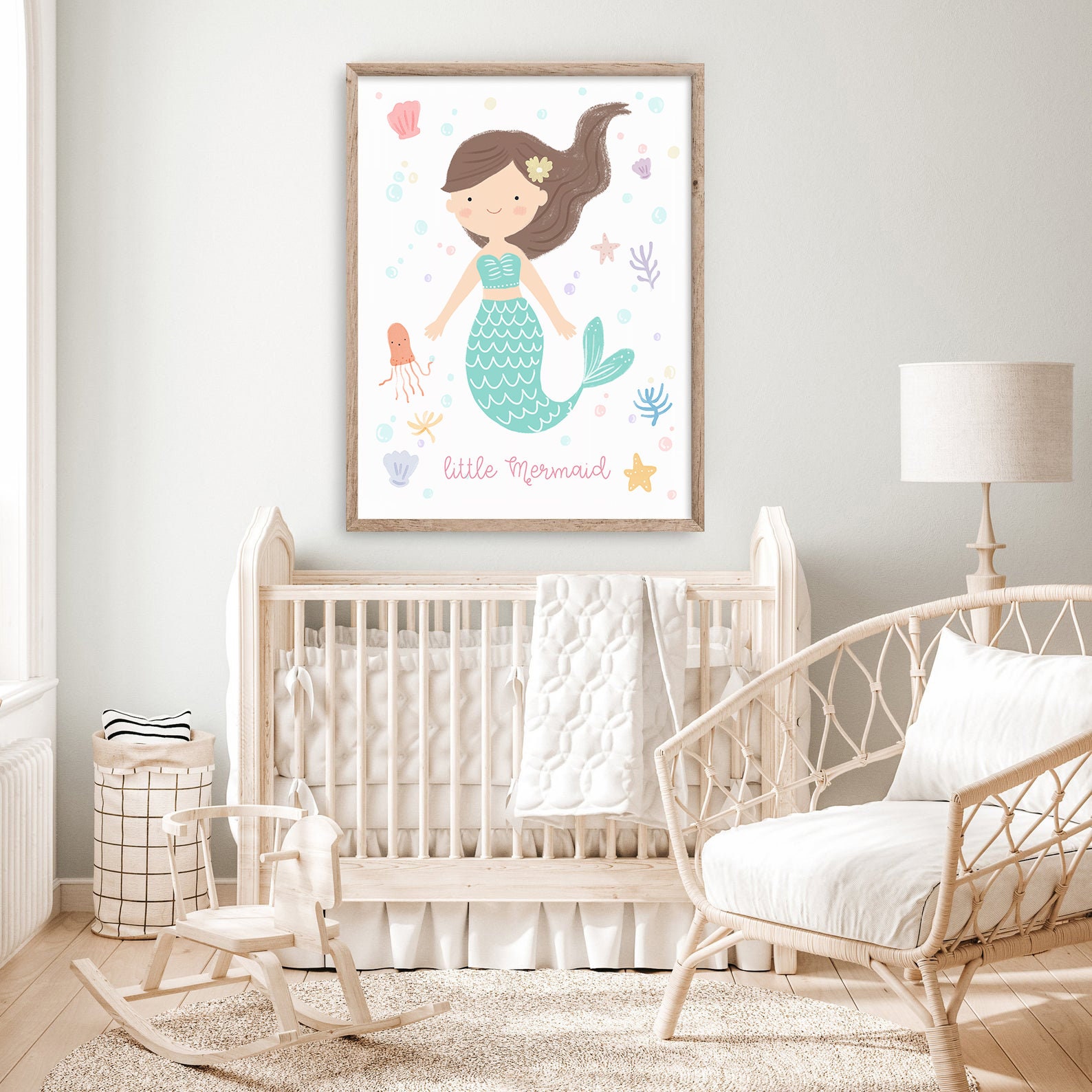 Mermaid Print Set of 3 Mermaid Poster Set of 3 Room Decor | Etsy