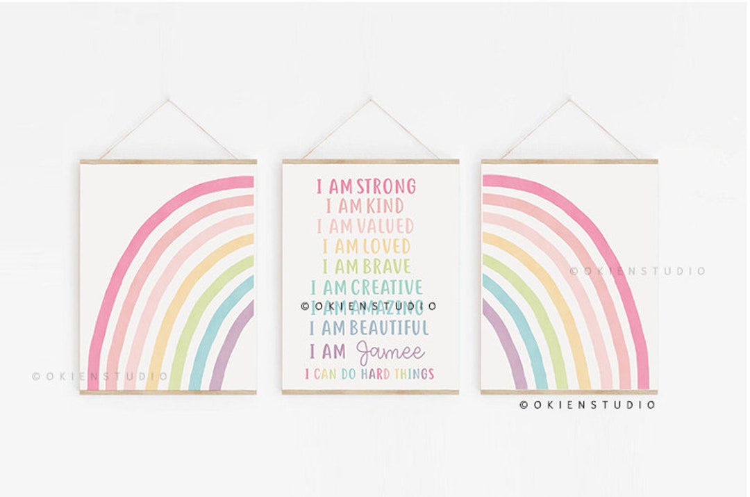 Printable Wall Art, Positive Affirmations Wall Art, Pastel Classroom ...