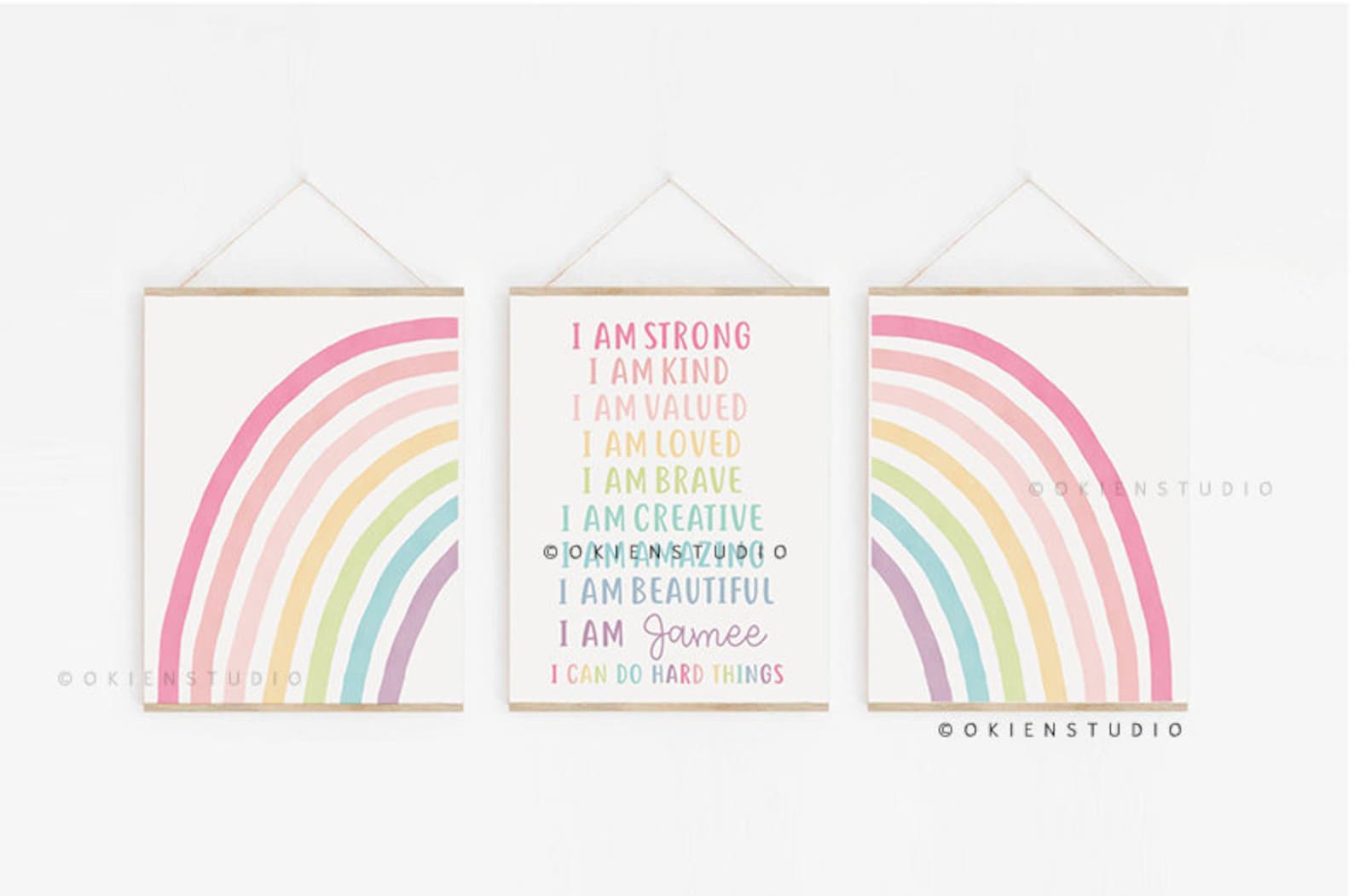 Printable Wall Art Positive Affirmations Wall Art Pastel | Etsy