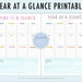 Year at A Glance, Year Overview, Year Tracker, Year Reminder, Holidays ...