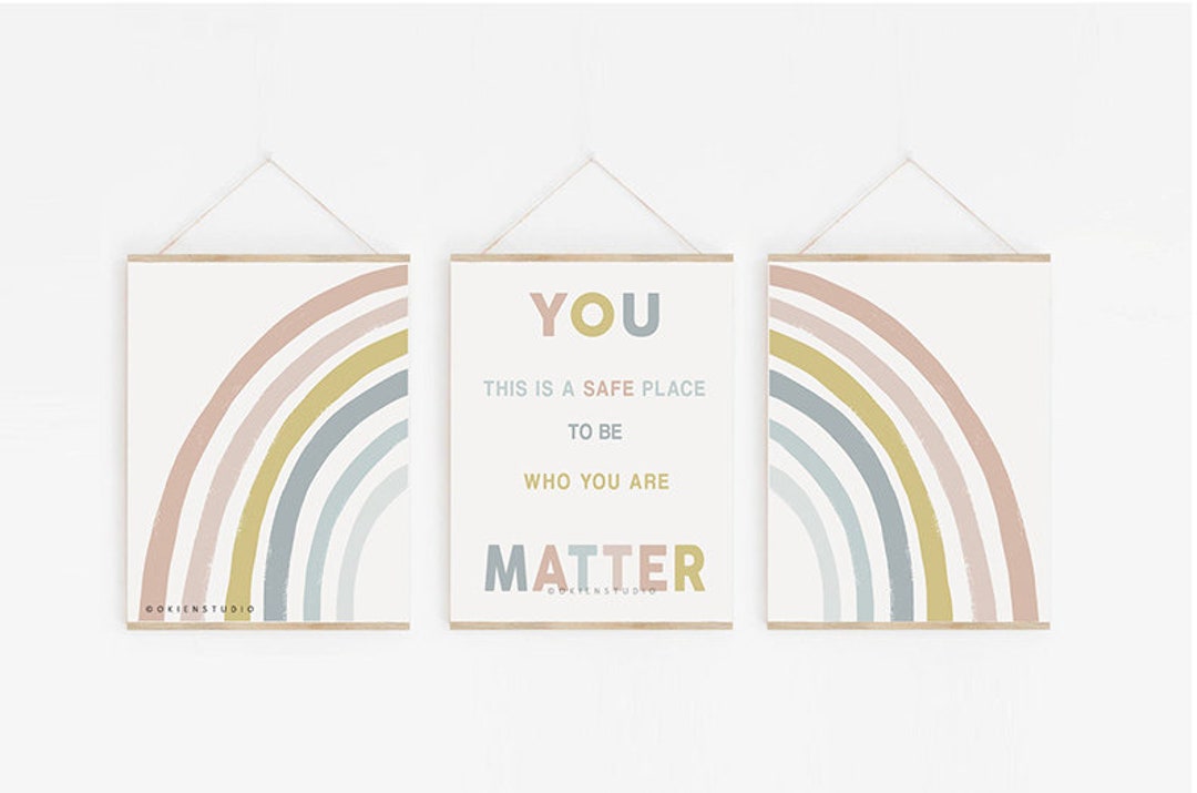 Boho Rainbow Poster, Diversity Classroom, Inclusive Rainbow, Classroom ...