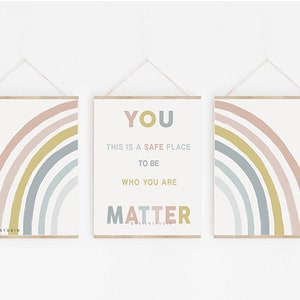 Boho Rainbow Poster, Diversity Classroom, Inclusive Rainbow, Classroom ...